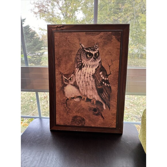 Vintage | Art | Vintage Screech Owls Richard Hinger Print Picture Wall ...